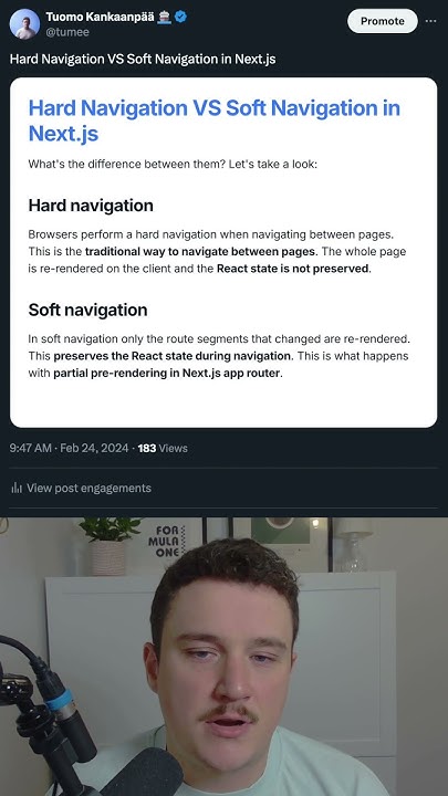 Hard navigation vs Soft navigation in Next.js - YouTube