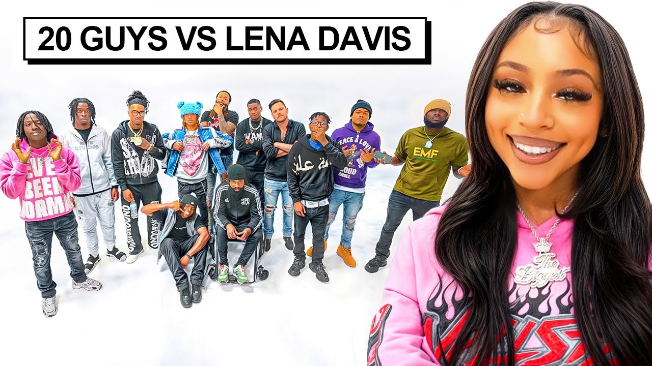 20 GUYS VS 1 INFLUENCER: LENA DAVIS - YouTube
