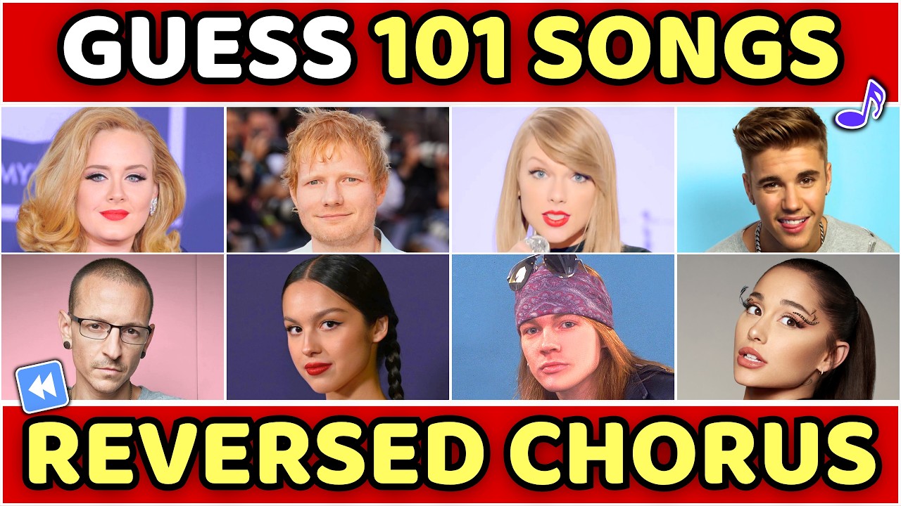 Guess the 101 ICONIC Songs by The REVERSED CHORUS 🎵🔄 - YouTube