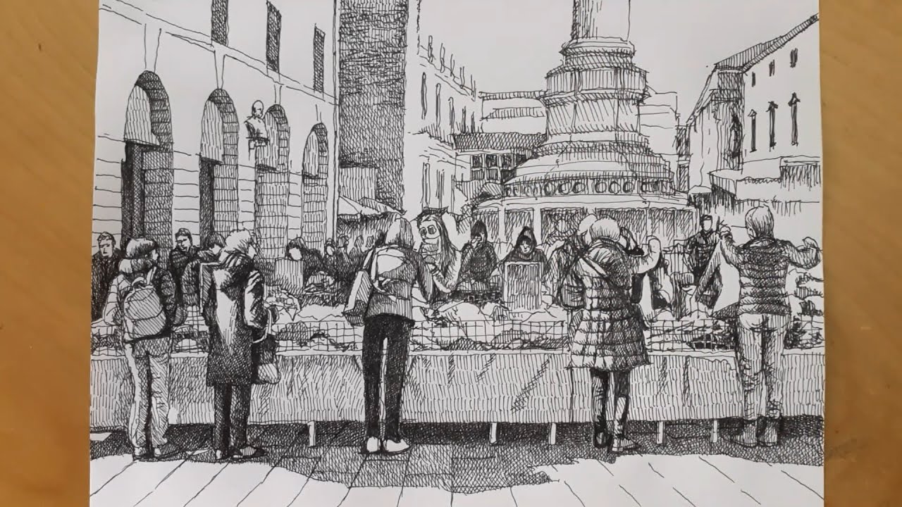Free sketch 0194 #flea market - YouTube