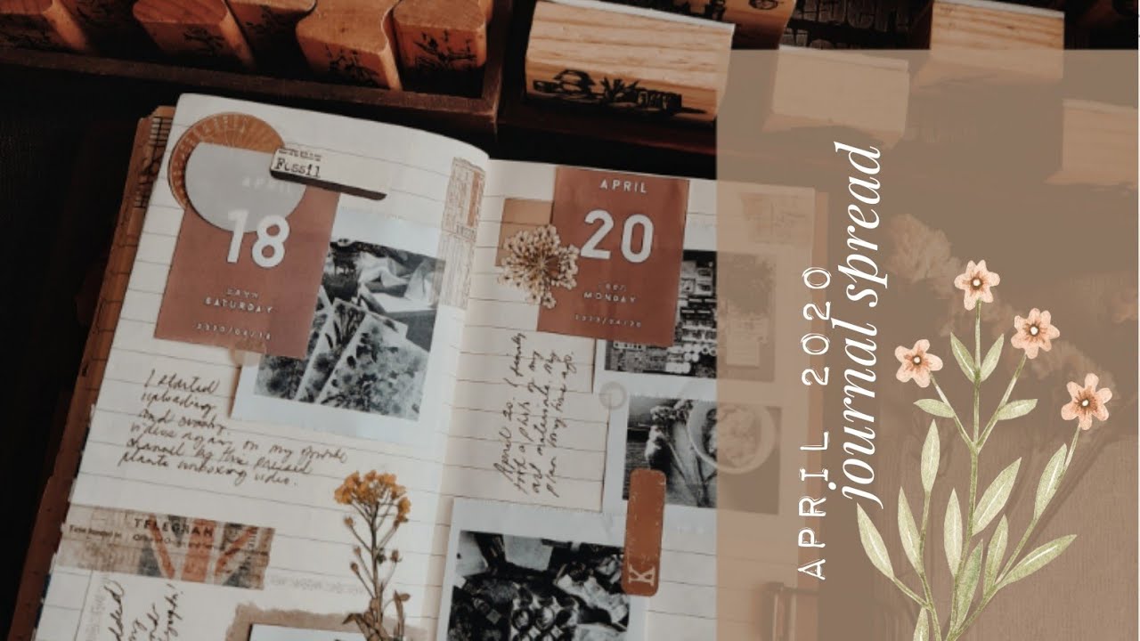april 2020 journal spread featuring paperang prints | AN Designs and ...
