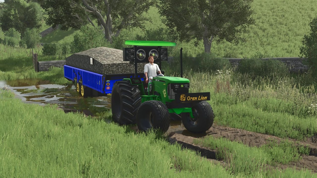 Tochan King tractor Game john deer tractor full loading trolley offroad New Indian tractor game ...