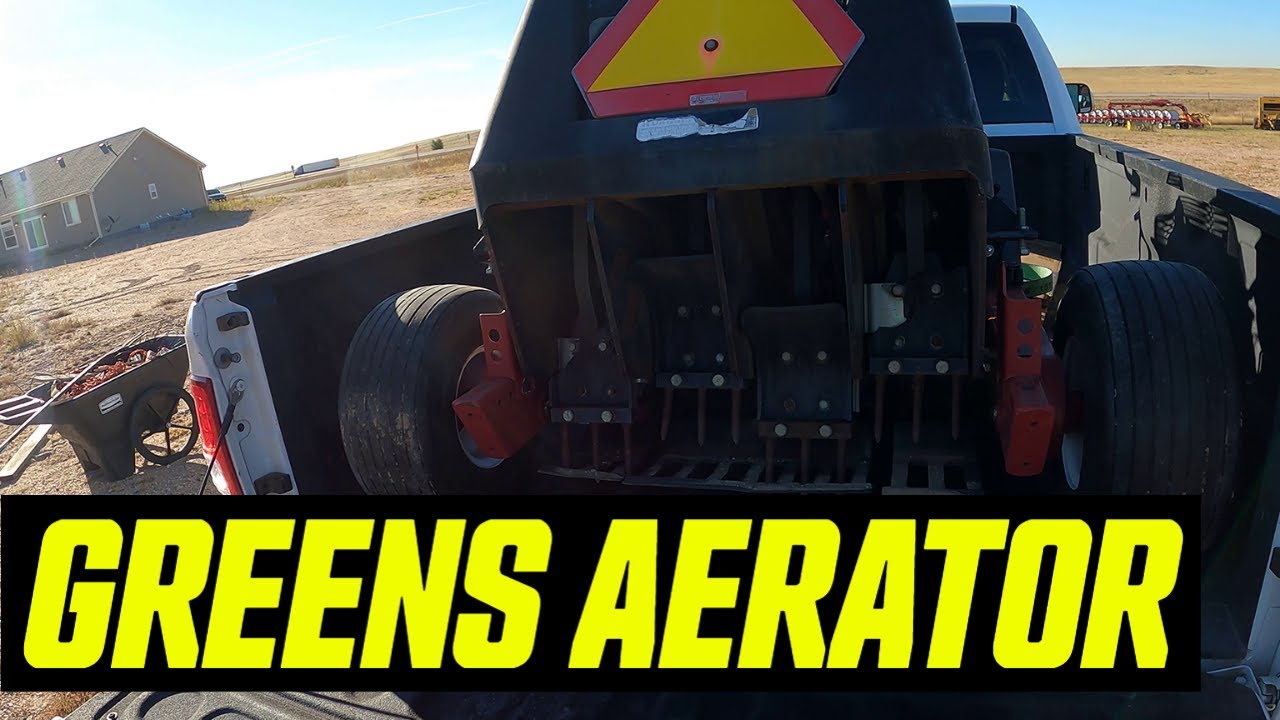 Picking up an OLD GREENS AERATOR - YouTube
