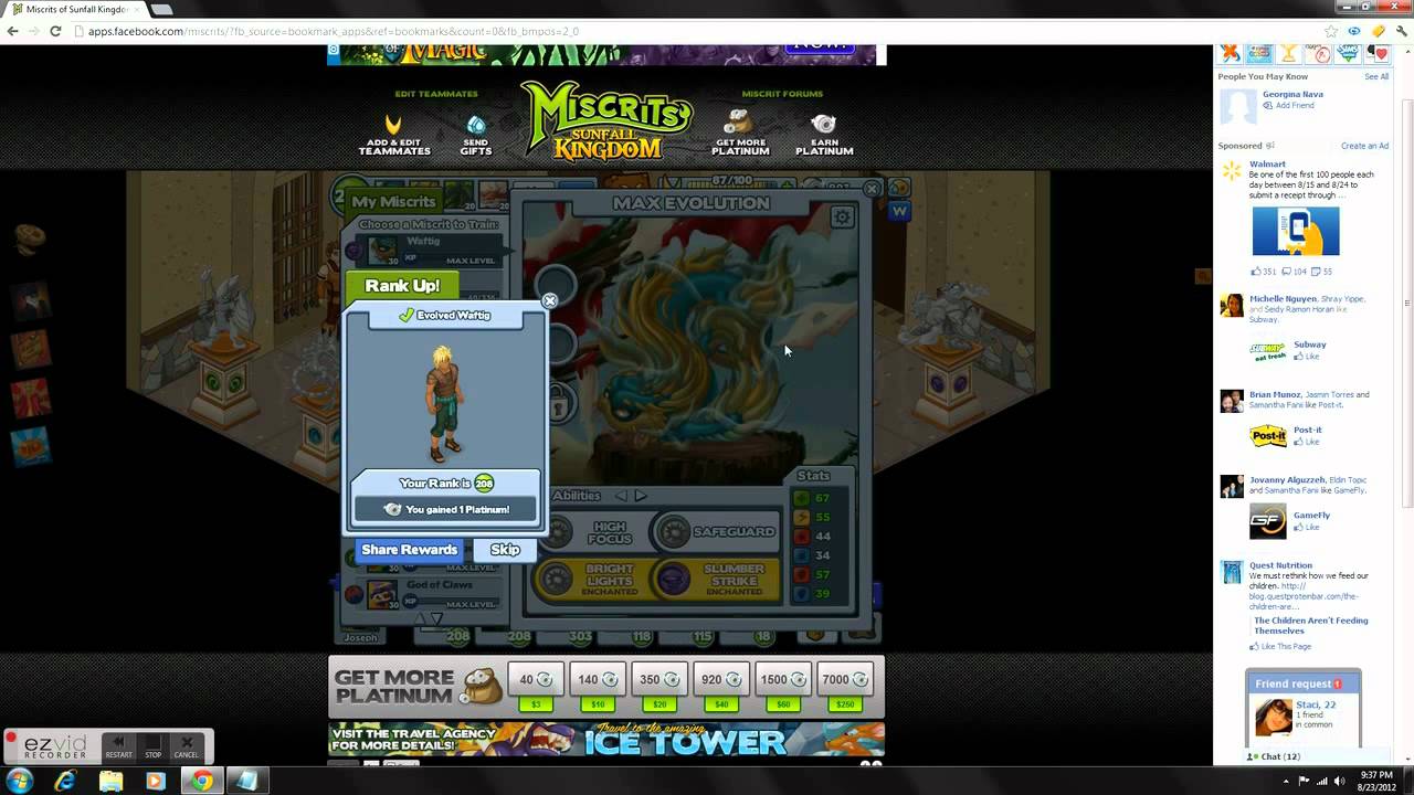 miscrits evolveing 4 miscrits to level 30 - YouTube