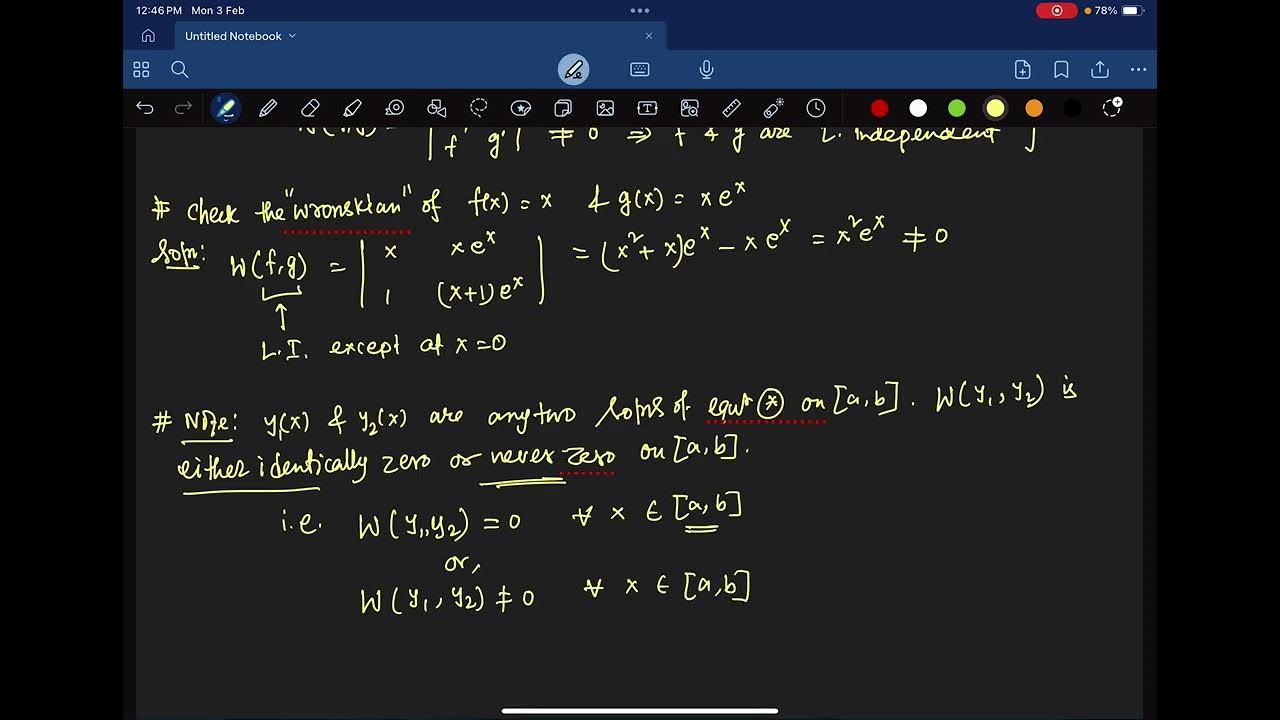 3. Method of Variation of Parameter || revise partial decom method by Dr. Nimai Sarkar, VIT-AP ...