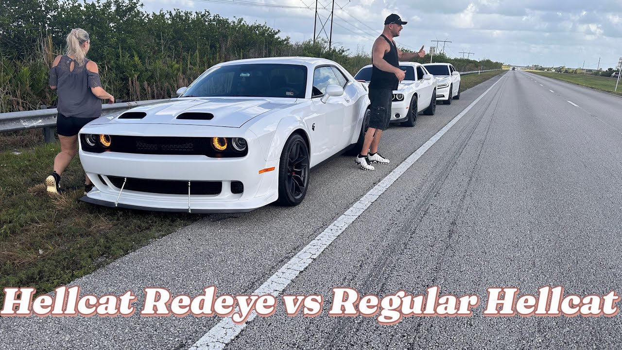 CRAZY 1000hp HELLCAT REDEYE VS HELLCAT MOST WATCH 😱 - YouTube