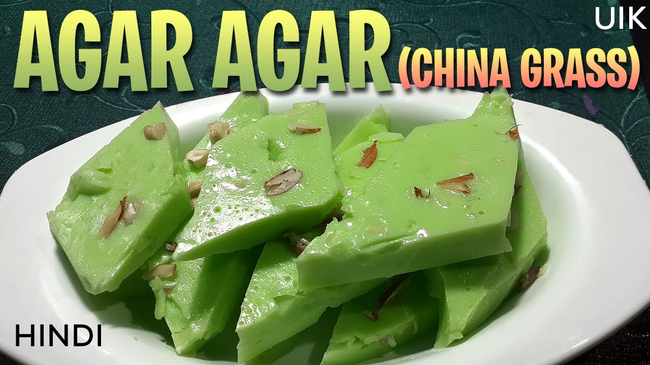 China Grass Recipe | Indian Sweet | Unique Indian Kitchen - YouTube