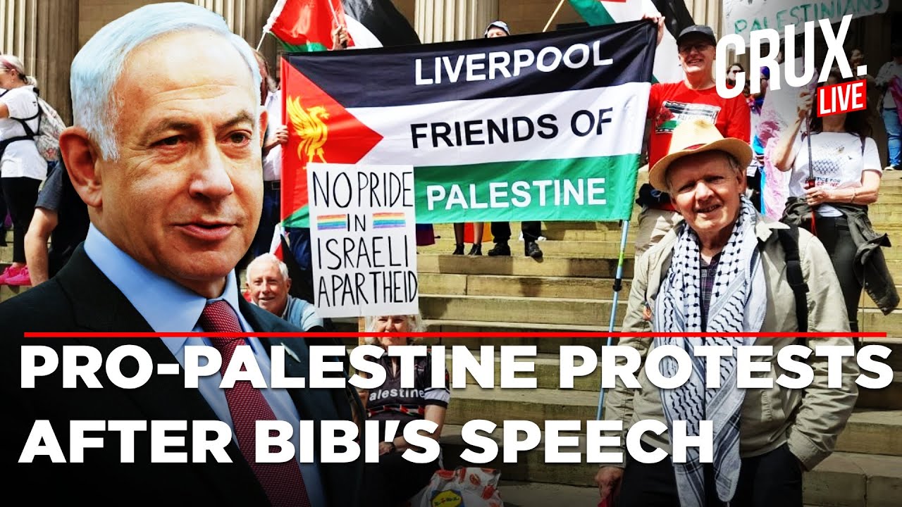 LIVE | Huge Pro Palestine Protest In Liverpool After Israel PM ...