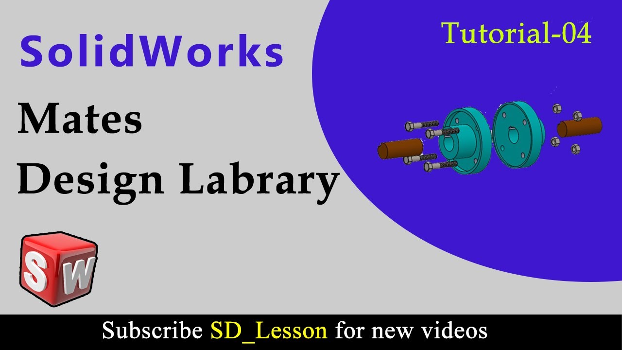 How to use Solidworks mates and Design labrary. - YouTube