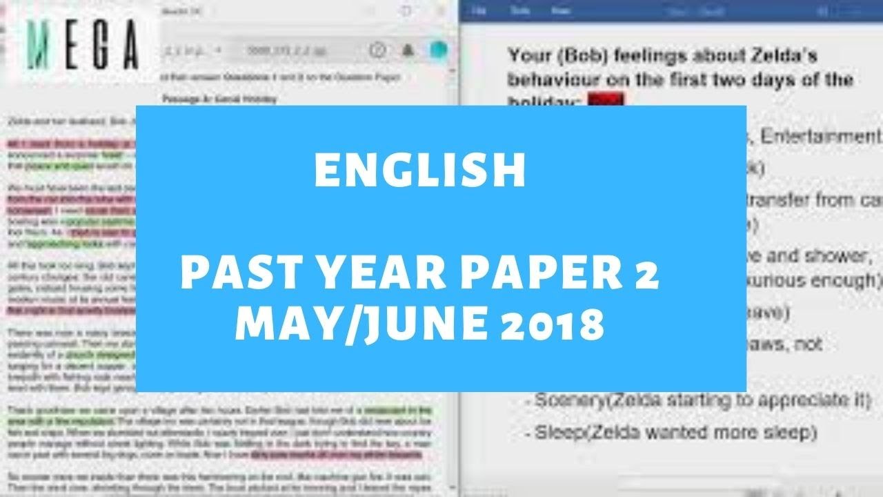 IGCSE English First Language IGCSE May/June 2018 Paper 2 - YouTube