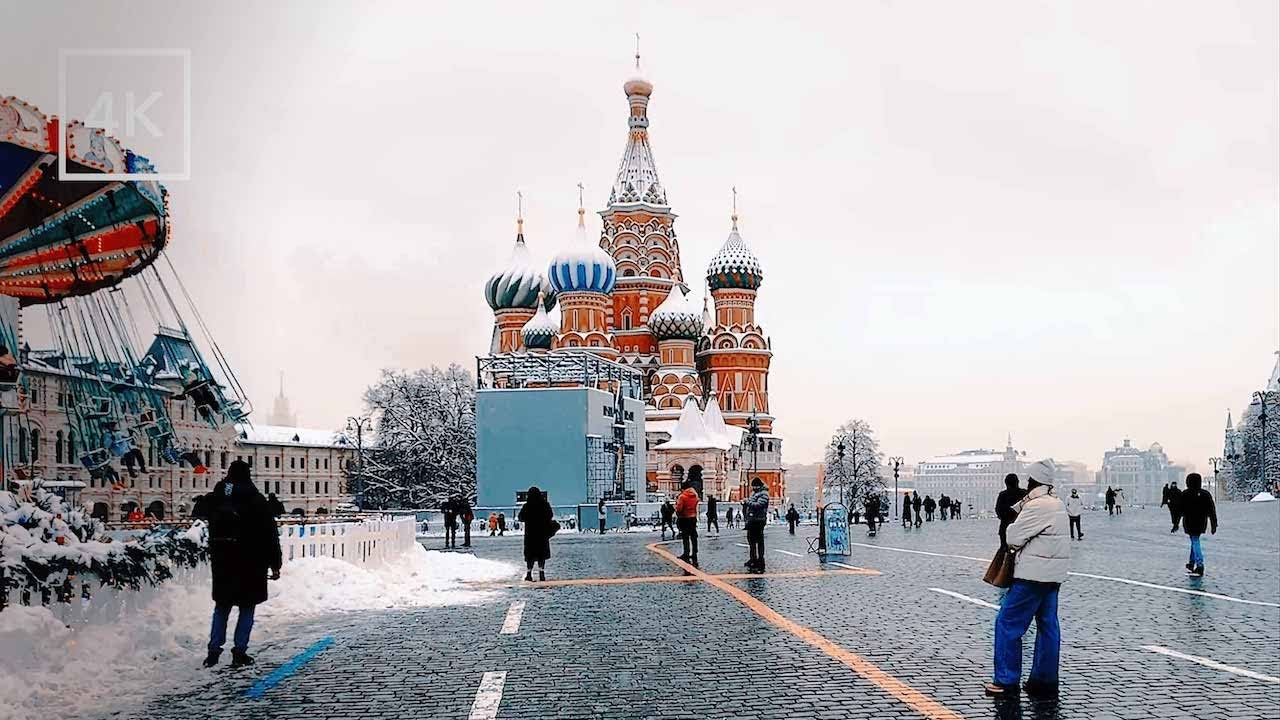 Moscow 4K Walking Tour | Winter in Moscow | Snow Walk - YouTube