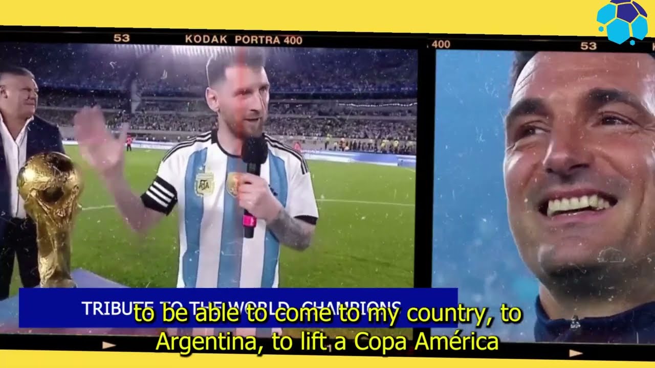 Lionel Messi World Cup Speech __ MASSIVE Standing Ovation in Argentina ...