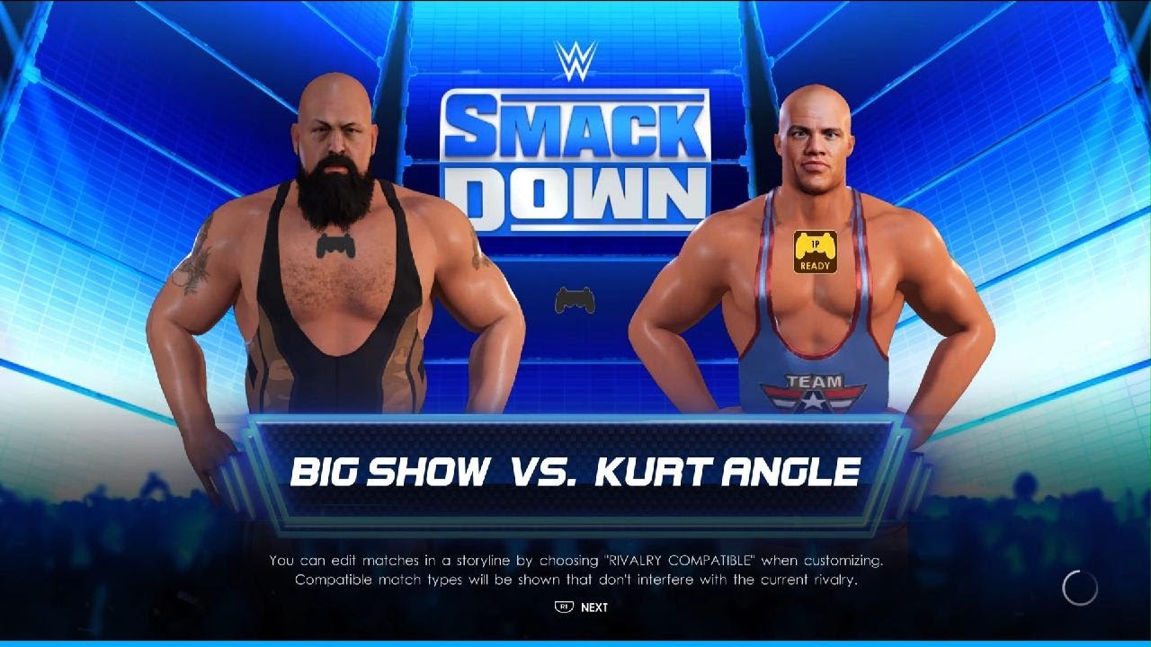 WWE 2K22 WWE Smackdown Big Show Vs Kurt Angle - YouTube