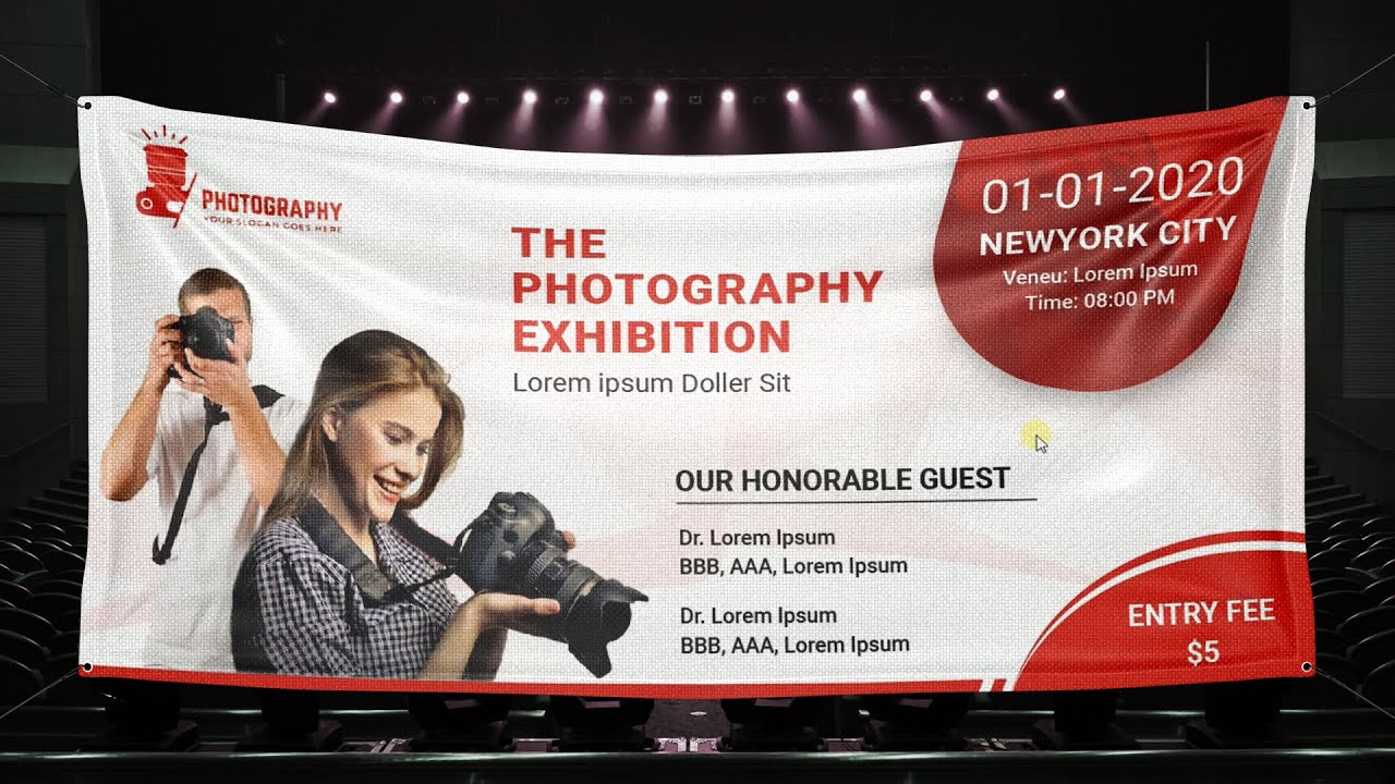 Photography Banner Design | Illustrator Bangla Tutorial | Olpo Shikhi Dot Com | OSDC - YouTube