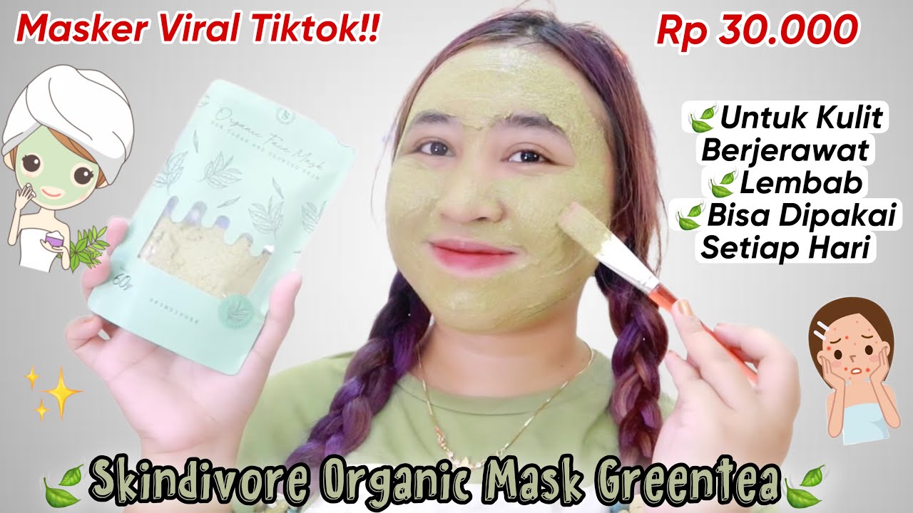 Review Skindivore Organic Face Mask Greentea - Masker Viral Tiktok ...