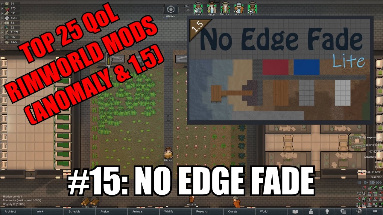 [Top 25 RimWorld Mods] #15: No Edge Fade (Lite) - YouTube