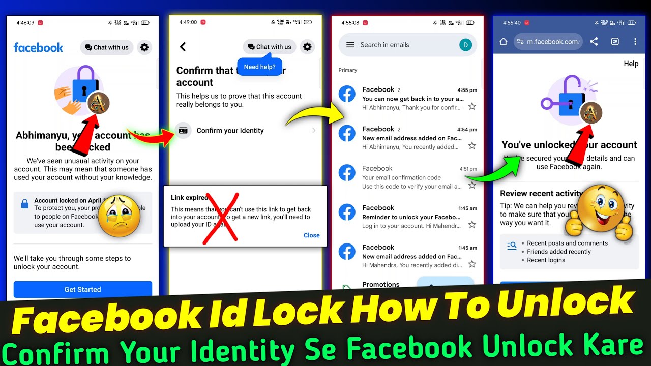 Facebook Id Locked How To Unlock | How To Unlock Facebook Account ...