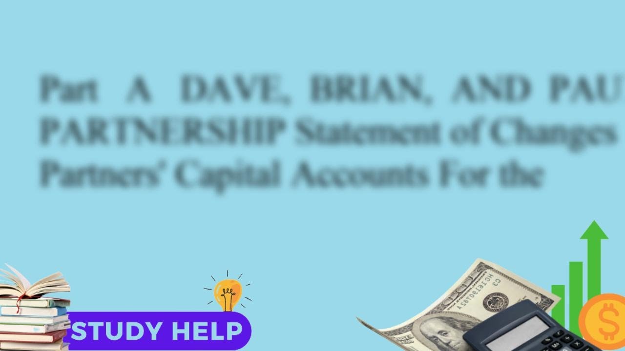 Dave Brian and Paul are partners in a retail appliance store The ...