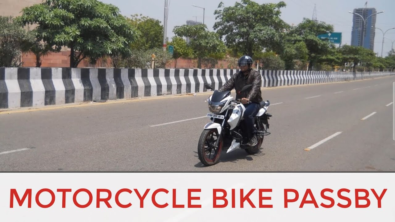 Motorcycle Bike pass by I|Scooter|Moped|Roadside perspective|First ...
