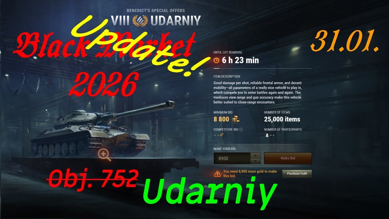 Black Market UPDATE: Udarniy - World of Tanks - YouTube