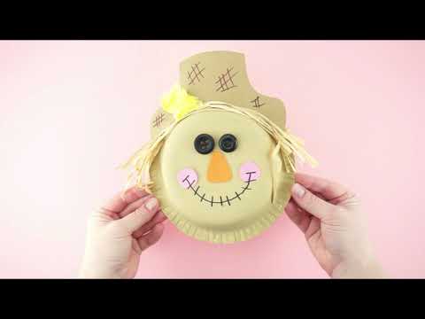 How to Make a Paper Bowl Scarecrow - YouTube