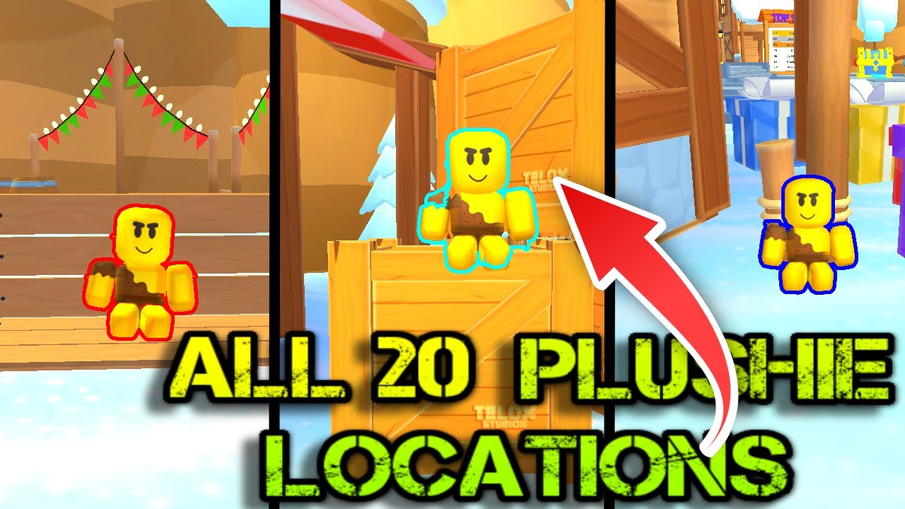ALL 20 PLUSHIE LOCATIONS IN Roblox Sword Clashers Simulator - YouTube