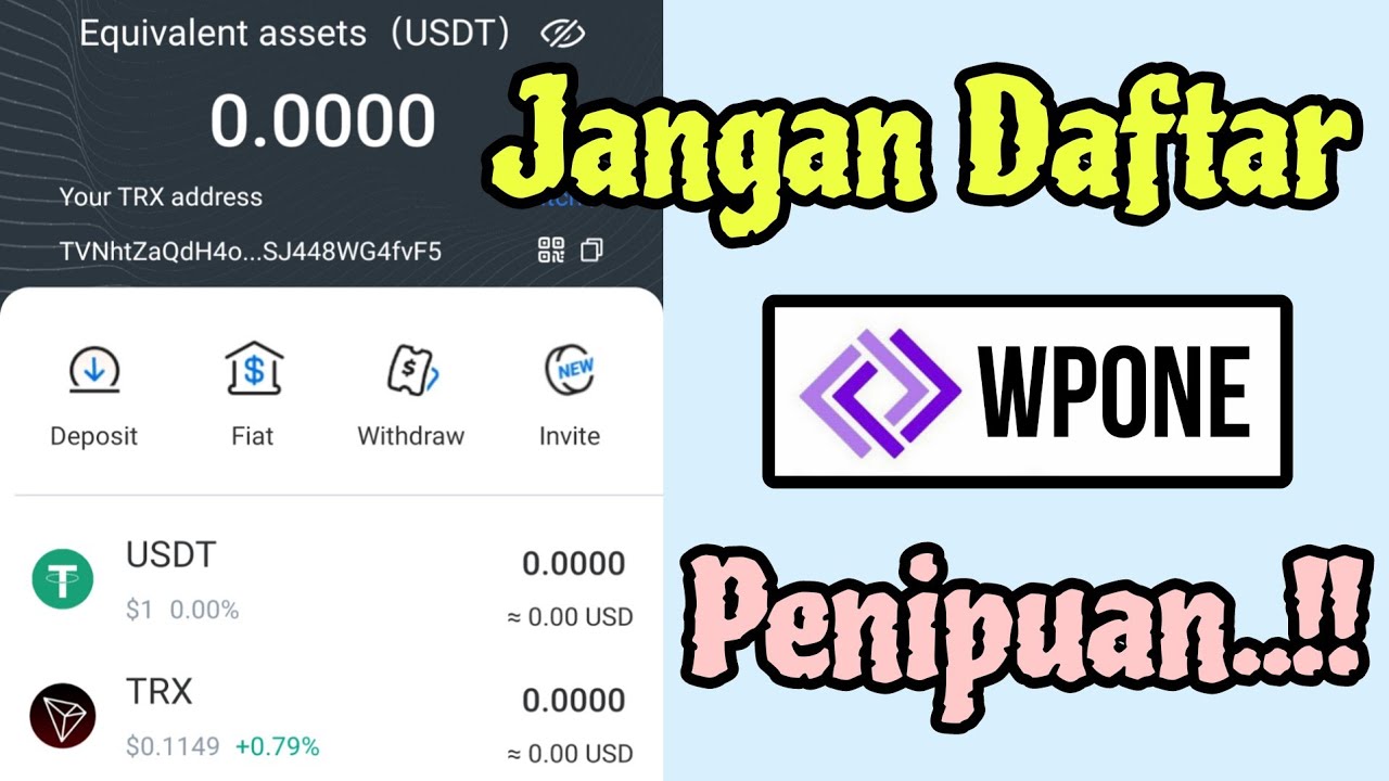 Jangan Daftar Aplikasi WPONE Sebelum Lihat Video Ini! Review Jujur ...
