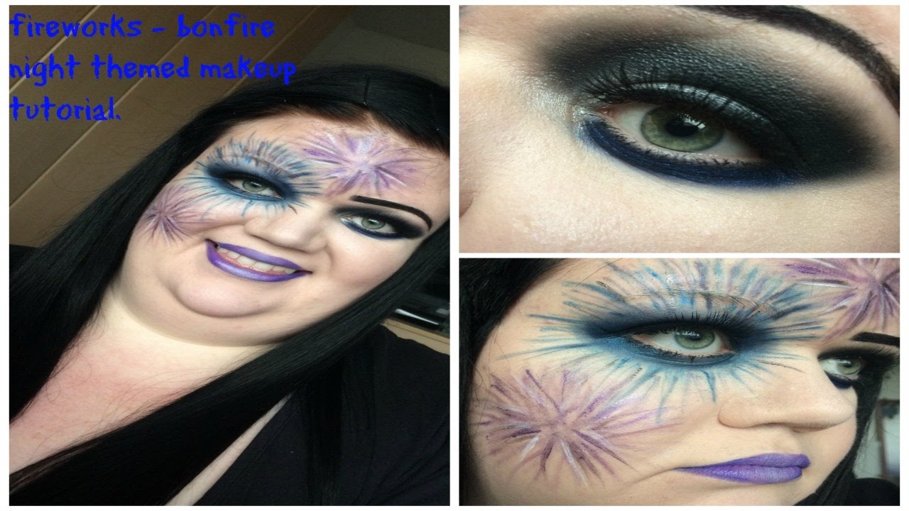 Fireworks - Bonfire night themed makeup tutorial. - YouTube