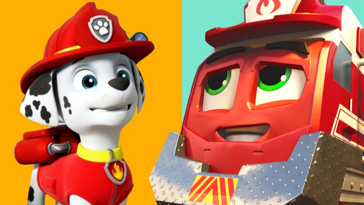PAW Patrol and Mighty Express to the Rescue 🚨🚃 | Cartoons for Kids ...