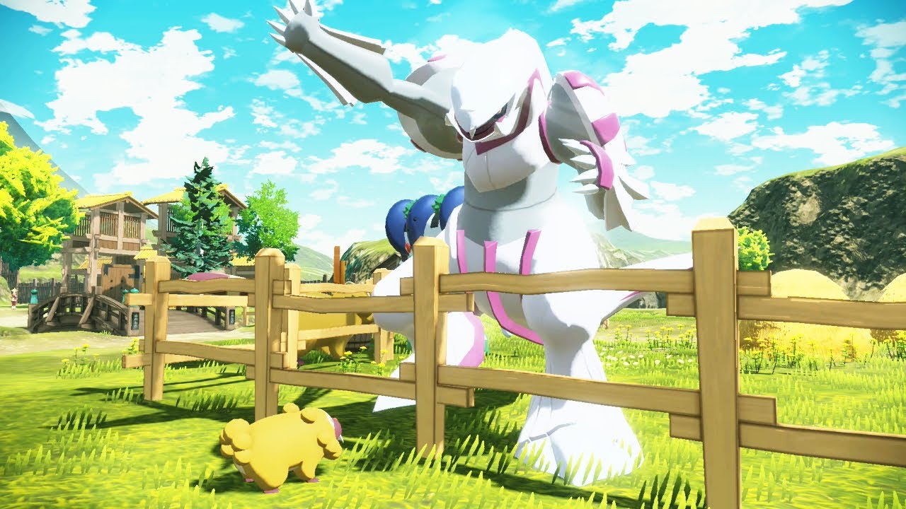 Bidoof speaks with Palkia over the fence [Pokemon Legends Arceus] - YouTube