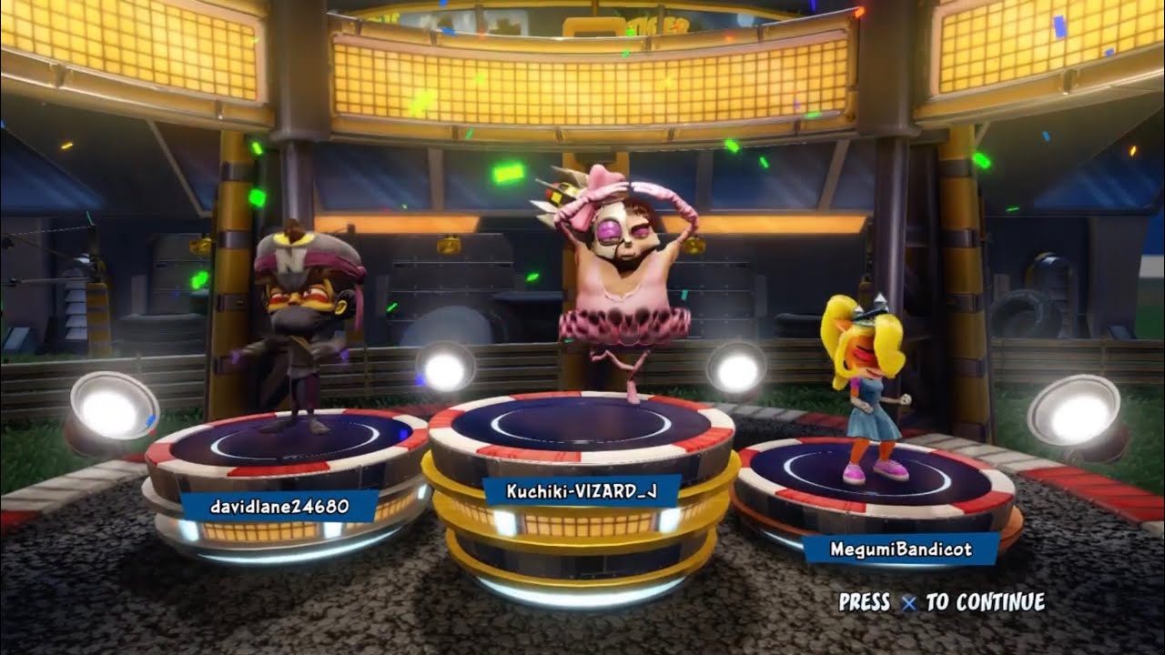 Ballerina N. Gin, Ninja Cortex and Princess Coco Bandicoot Winning ...