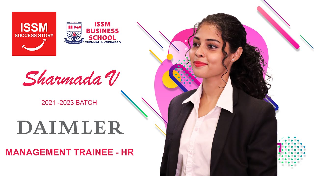 ISSM Students Success Story - Sharmada V 2021 -2023 Batch on 100% ...