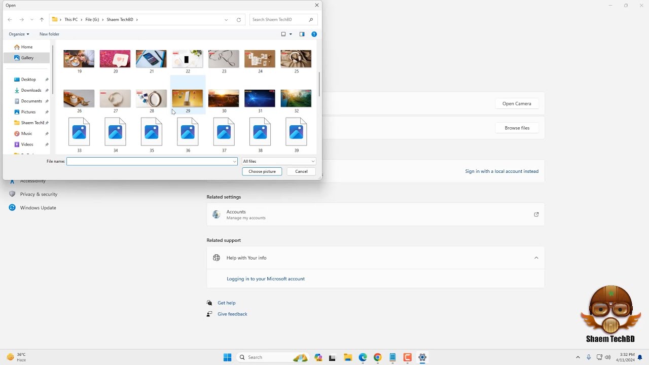 How to Change User Account Image in Windows 11 - YouTube