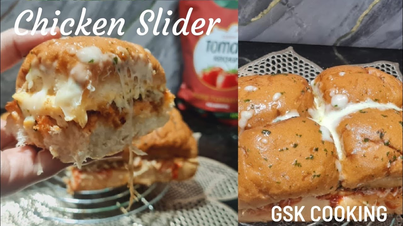 Cheesy Chicken Sliders Recipe l full loaded chicken cheese Slider l by ...
