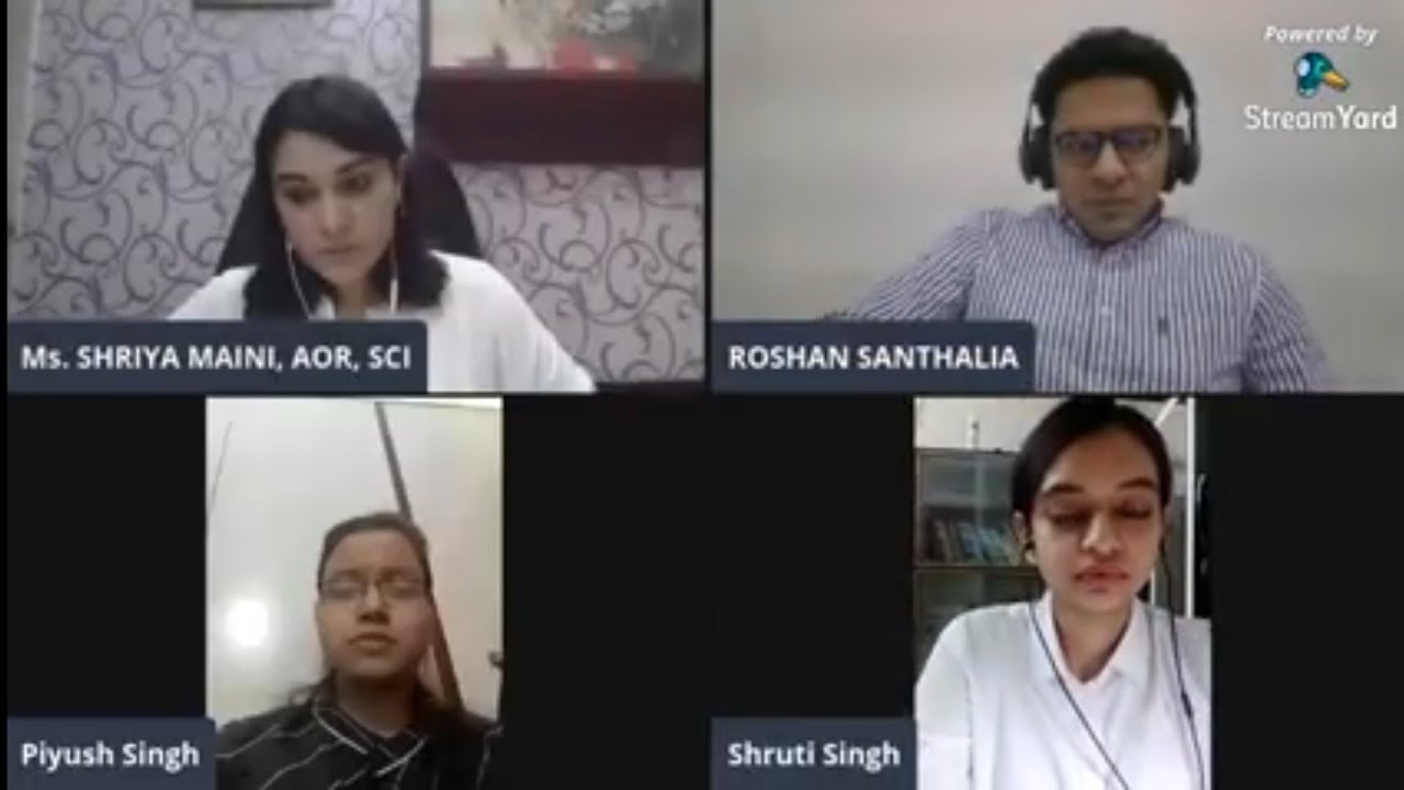 Advocate Shriya Maini and Advocate Roshan Santhalia|3rd Webinar Series ...