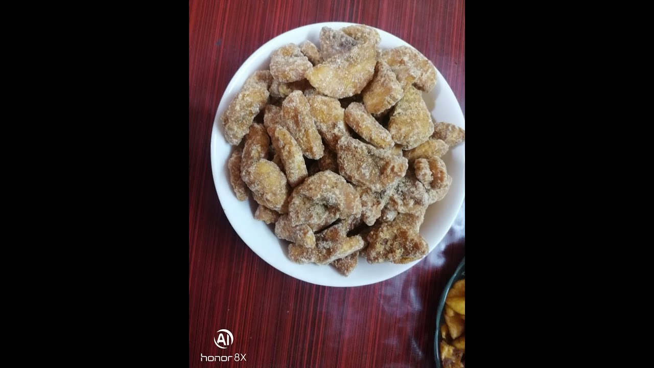 An easy recipe for sharkara upperi (A sweet snack made with banana and ...