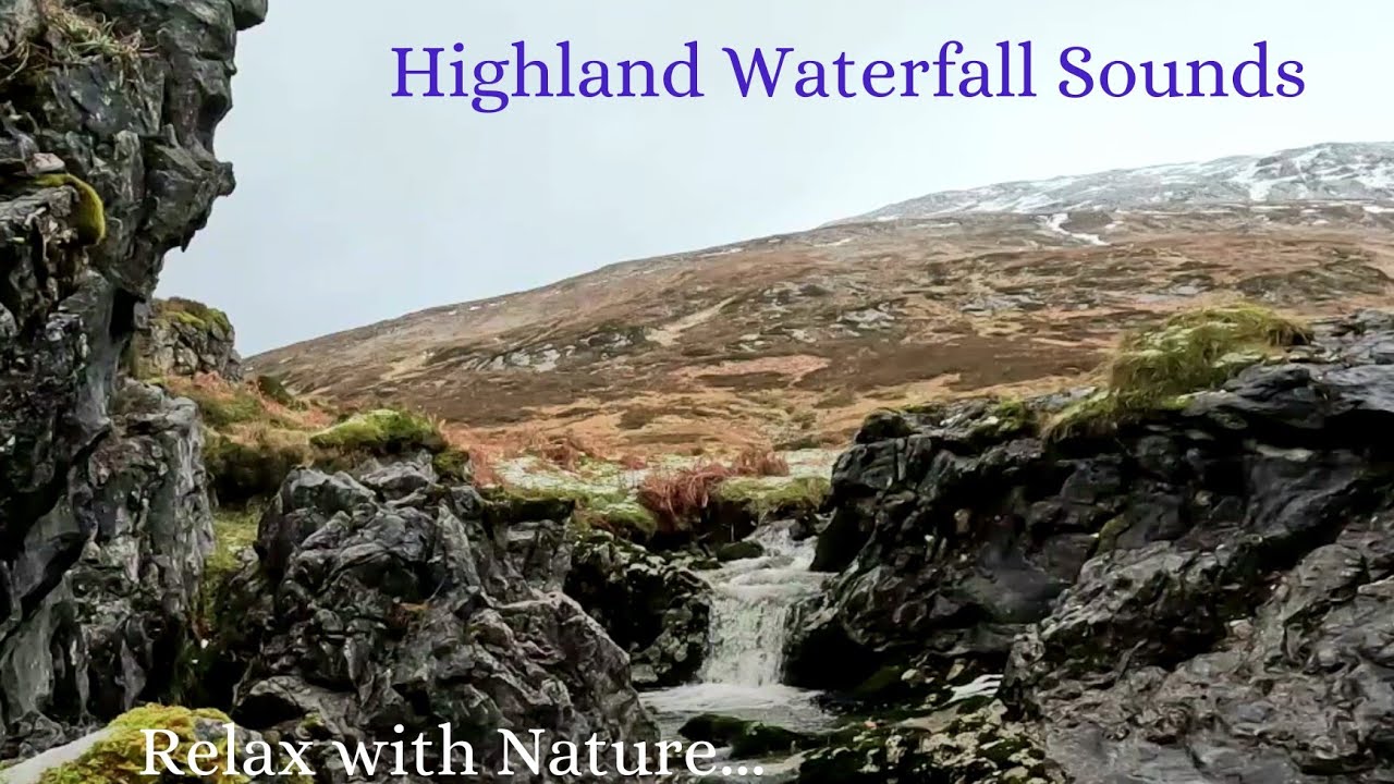 Scottish Highland Waterfall | Ambient Sound | Meditation | Sleep ...
