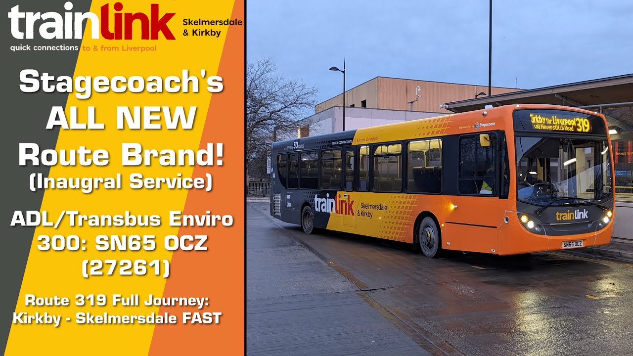 The ALL NEW Stagecoach Route Brand: trainlink! ADL Enviro 300: SN65 OCZ ...