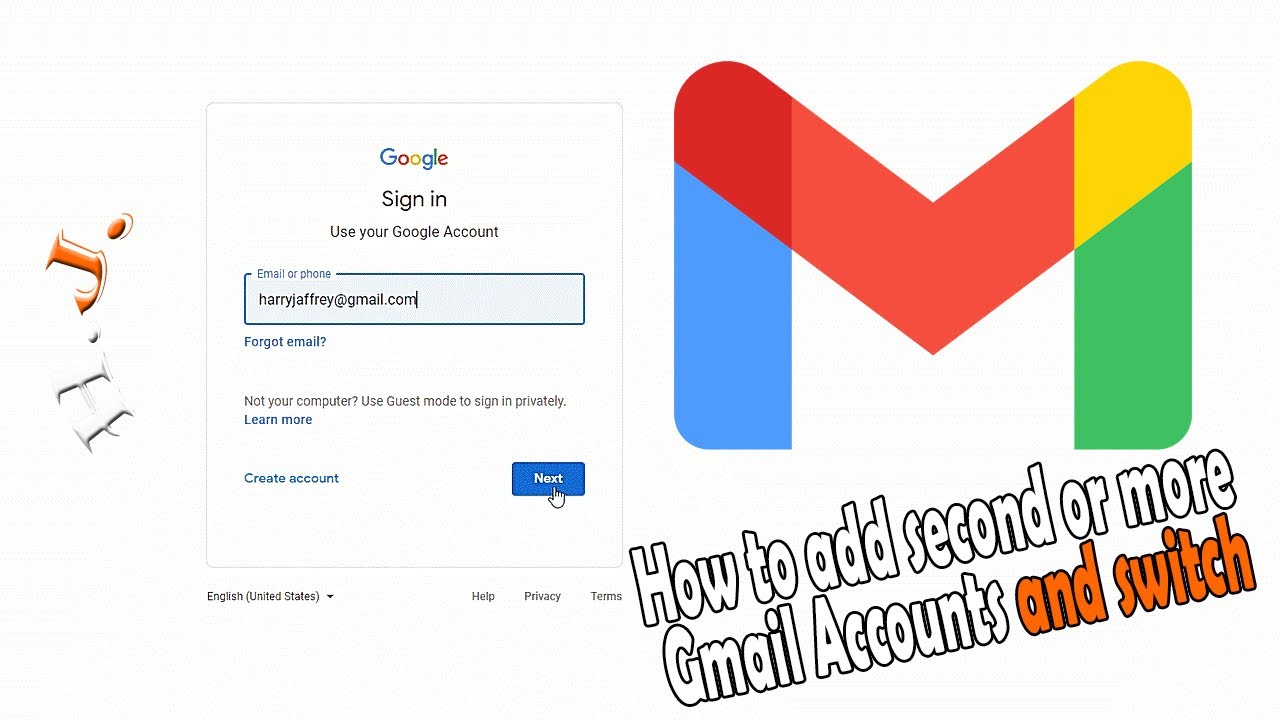 How to add second or more Gmail Accounts and switch in PC - YouTube