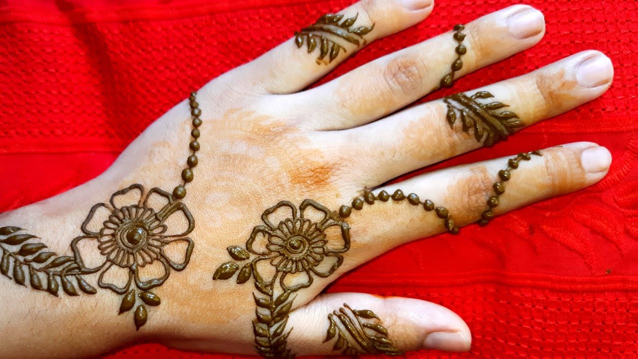 Very Beautiful mehndi design|Simple back hand mehndi designs|Mehandi ...