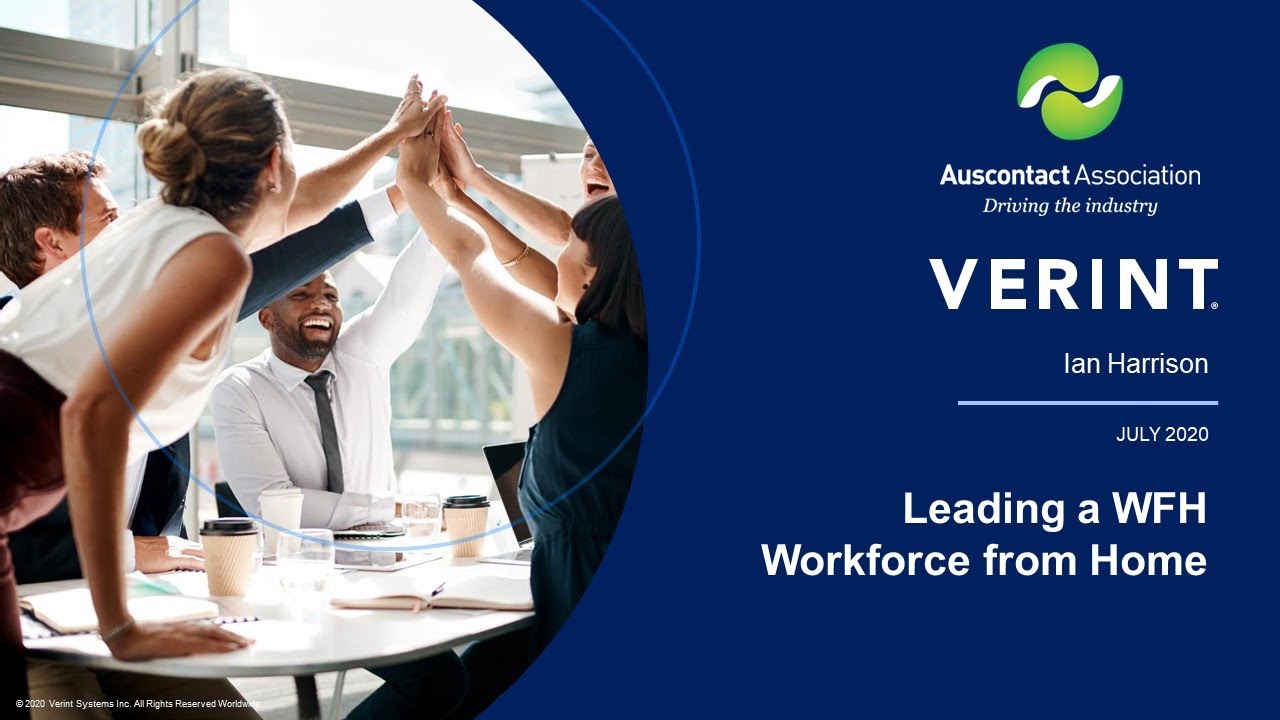 Verint Webinar: Leading an Operationally Resilient & Compliant WFH ...