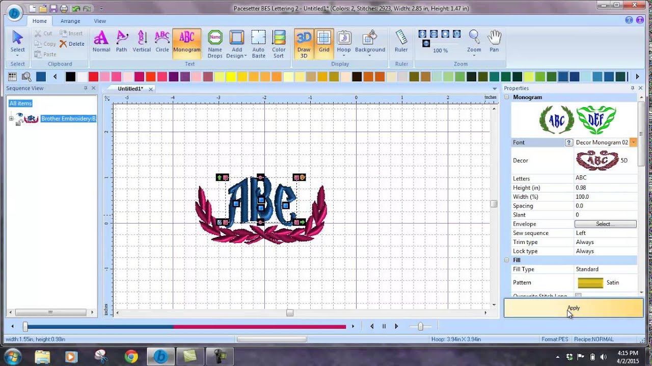 Creating a Monogram in BES - YouTube