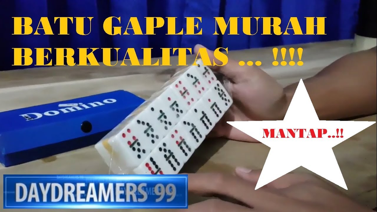 unboxing batu gaple domino stone main gaple - YouTube