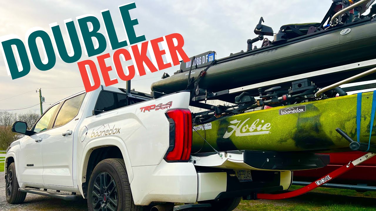 The Outfitter Truck Bed Kayak Rack by Boonedox - YouTube