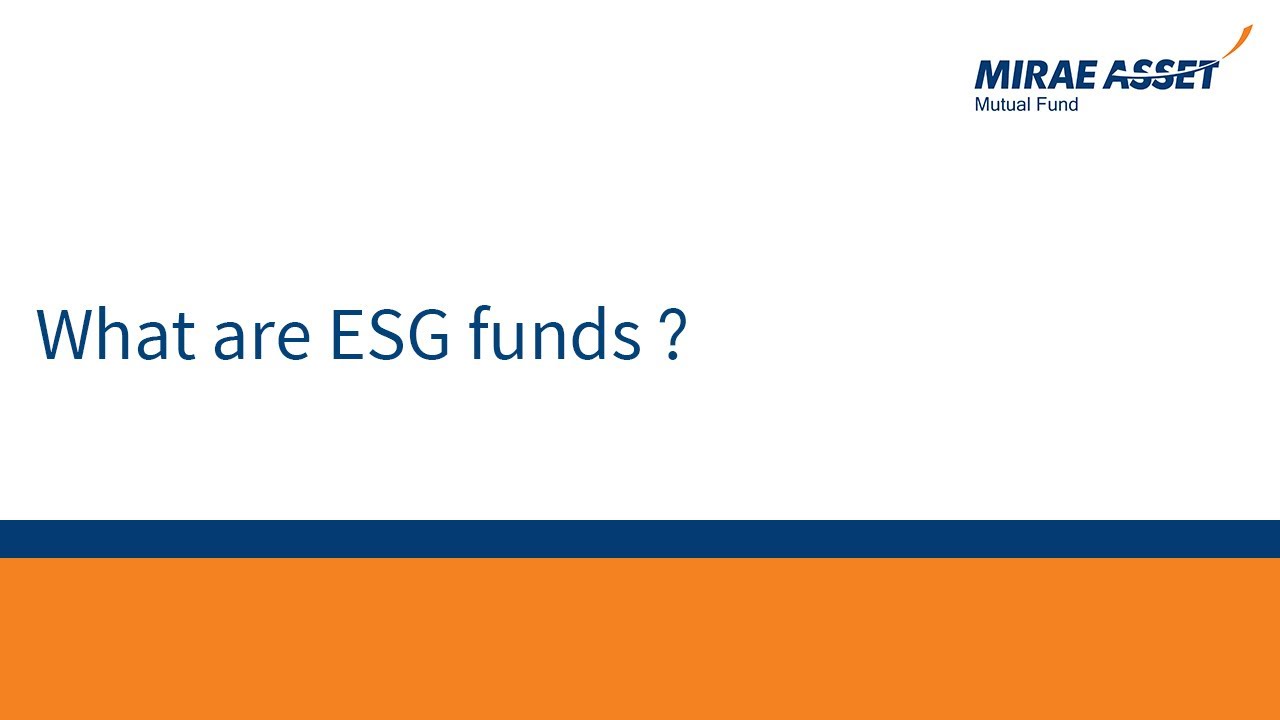 What are ESG funds - - YouTube