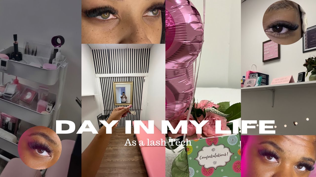 Day In My Life As A Lash Tech | Lash Cart | Snacks | Clients - YouTube