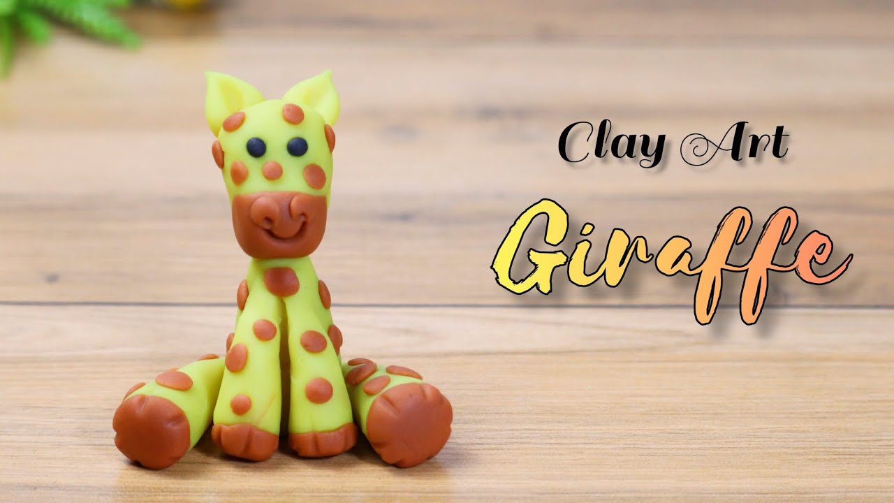 clay art |giraffe model making |diy - YouTube