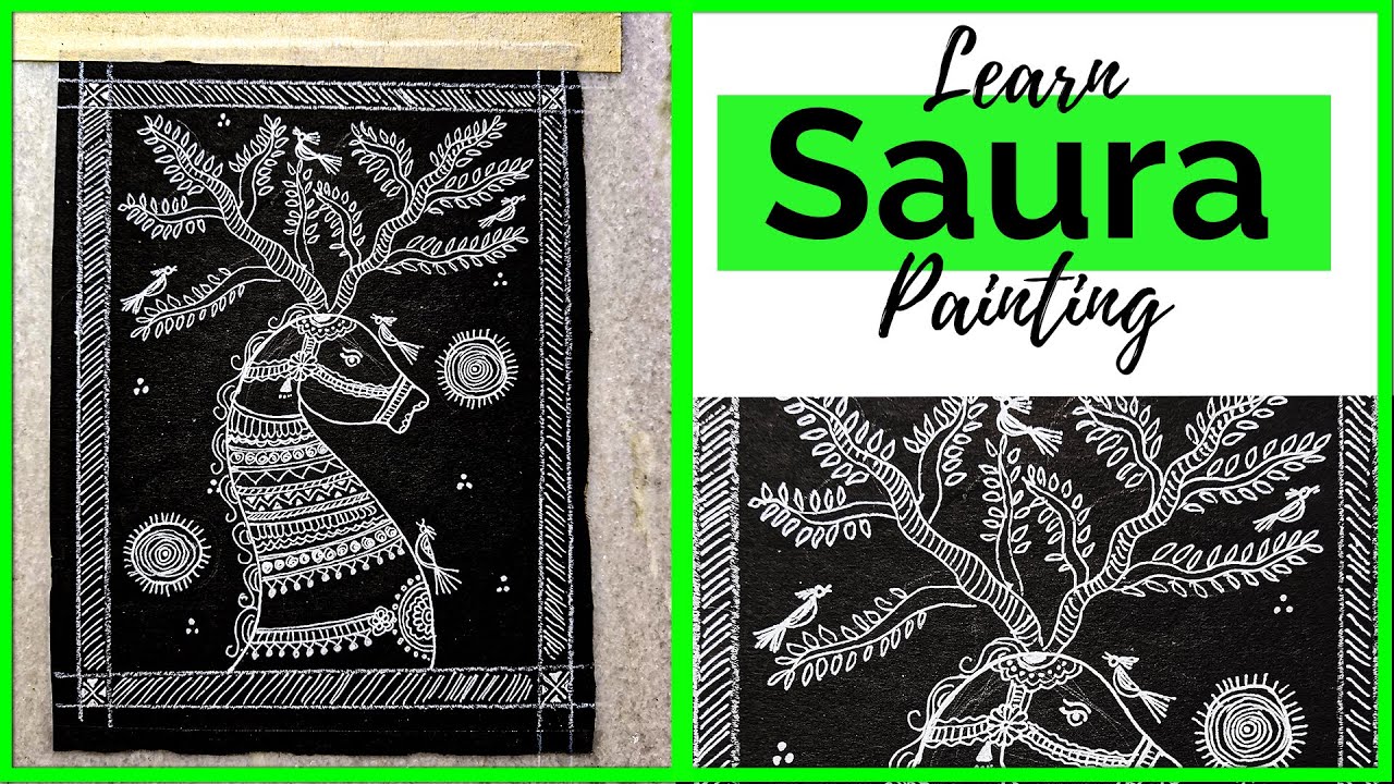 Live Saura Art /Saura Painting /Saora Art /How to draw ancient tribal ...