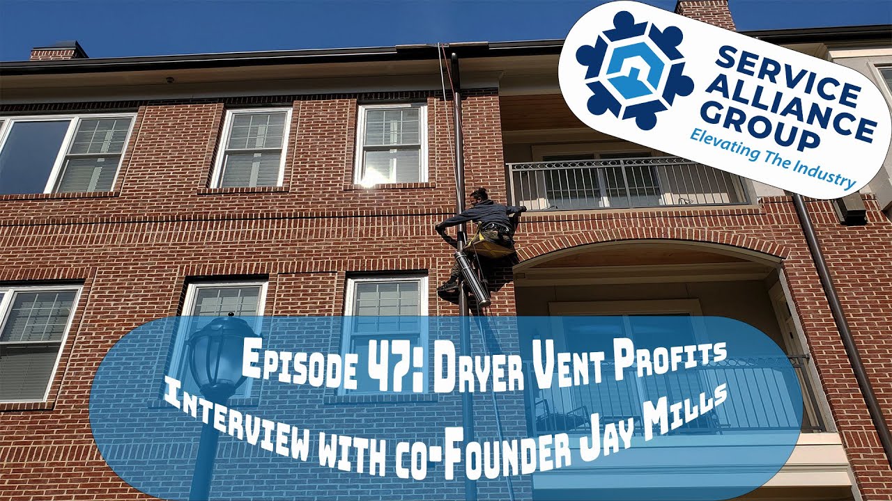 Repelling off a building to clean a Dryer Vent - YouTube