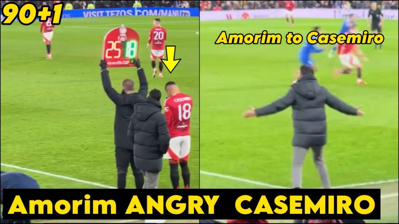 🎥 Fans Spotted Casemiro Angry Reation at Ruben Amorim for Benching Him ...